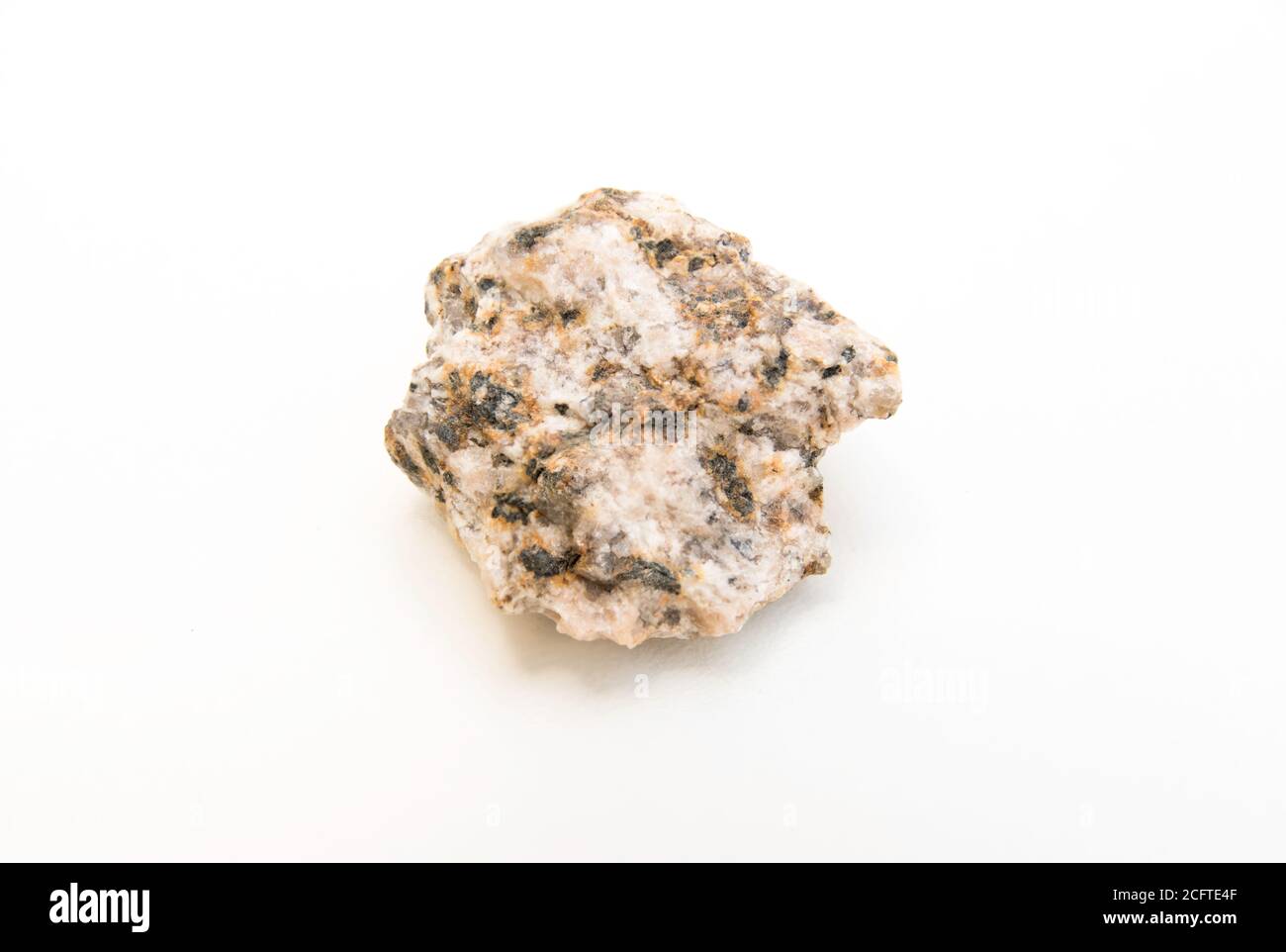 detail of white mica shist isolated over white background Stock Photo ...