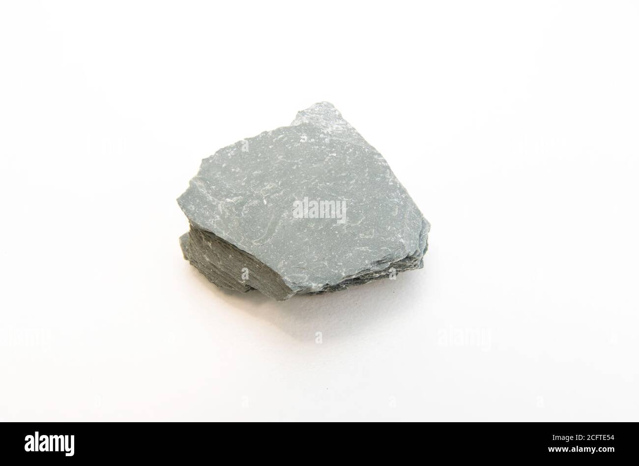 detail of phyllite isolated over white background Stock Photo - Alamy