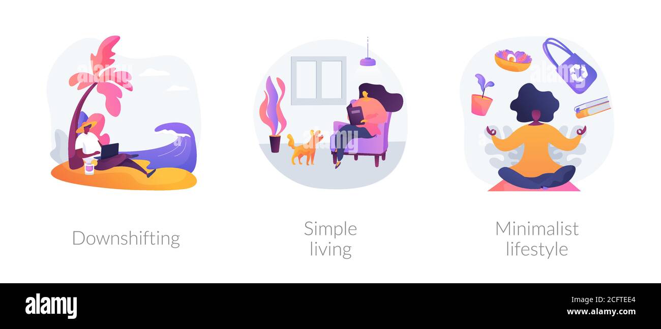 Voluntary lifestyle abstract concept vector illustrations Stock Vector ...