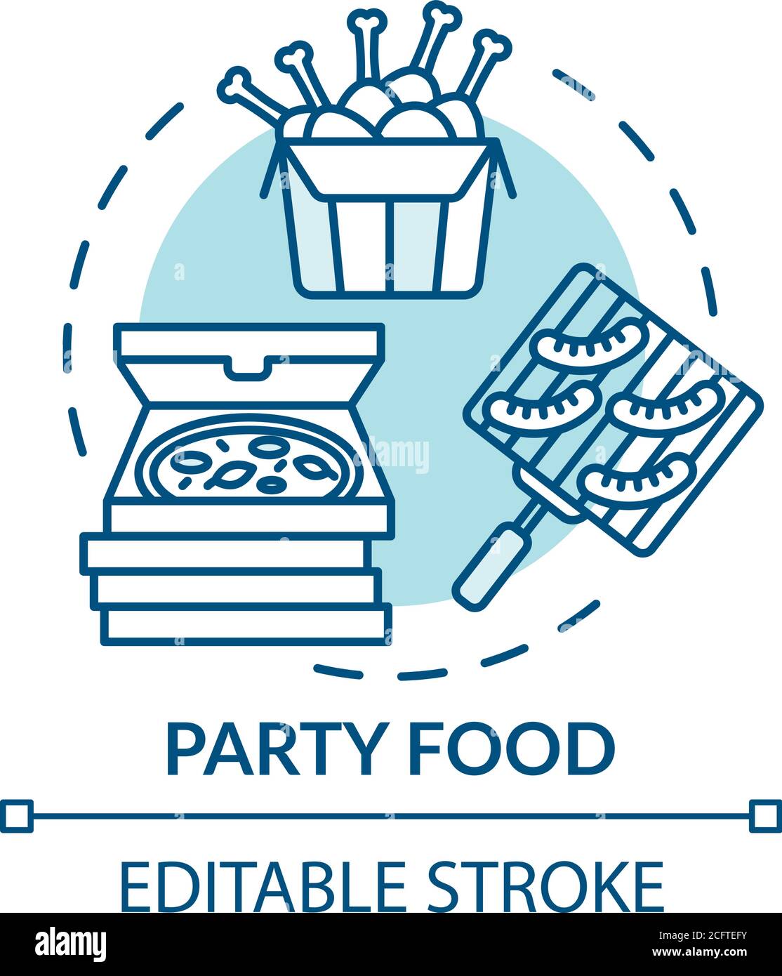 Party menu concept icon Stock Vector Image & Art - Alamy