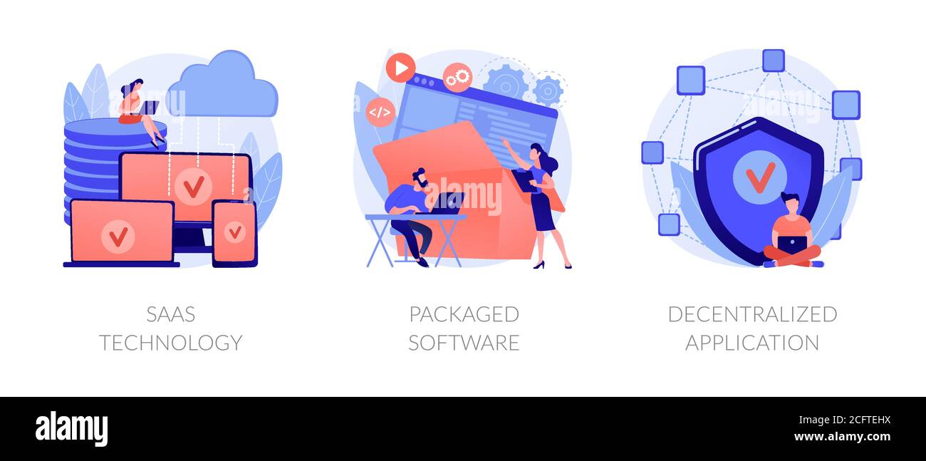 Application service abstract concept vector illustrations Stock Vector ...
