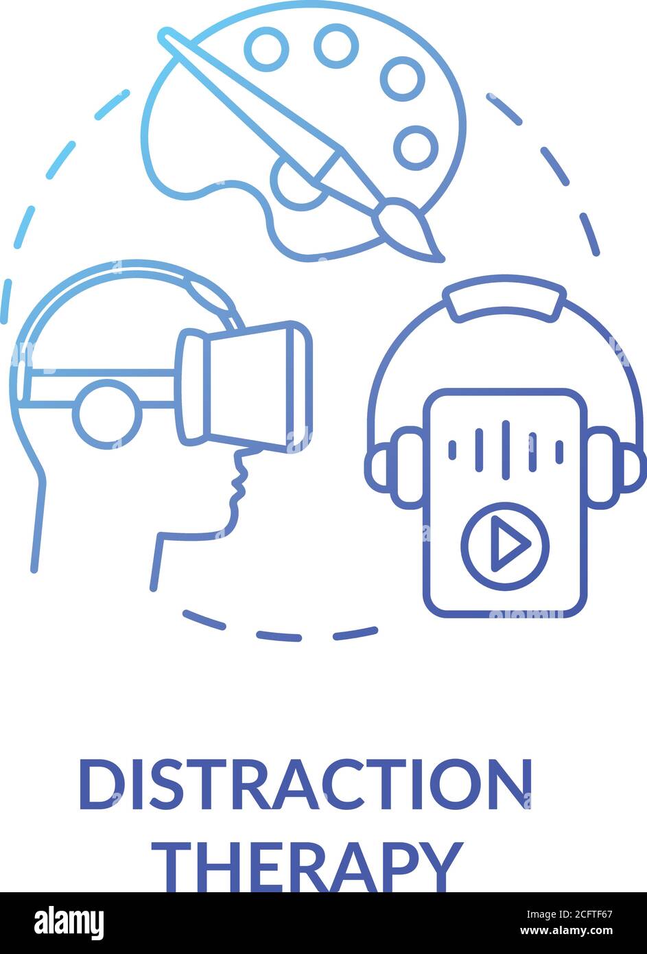Distraction therapy concept icon Stock Vector Image & Art - Alamy
