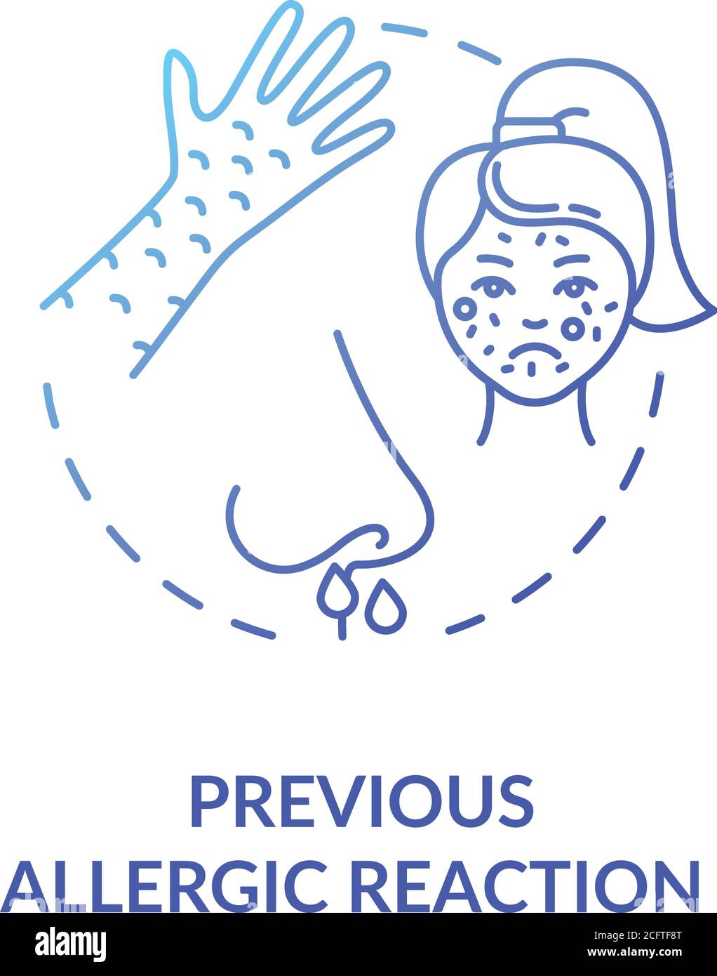 Previous allergic reactions concept icon Stock Vector Image & Art - Alamy