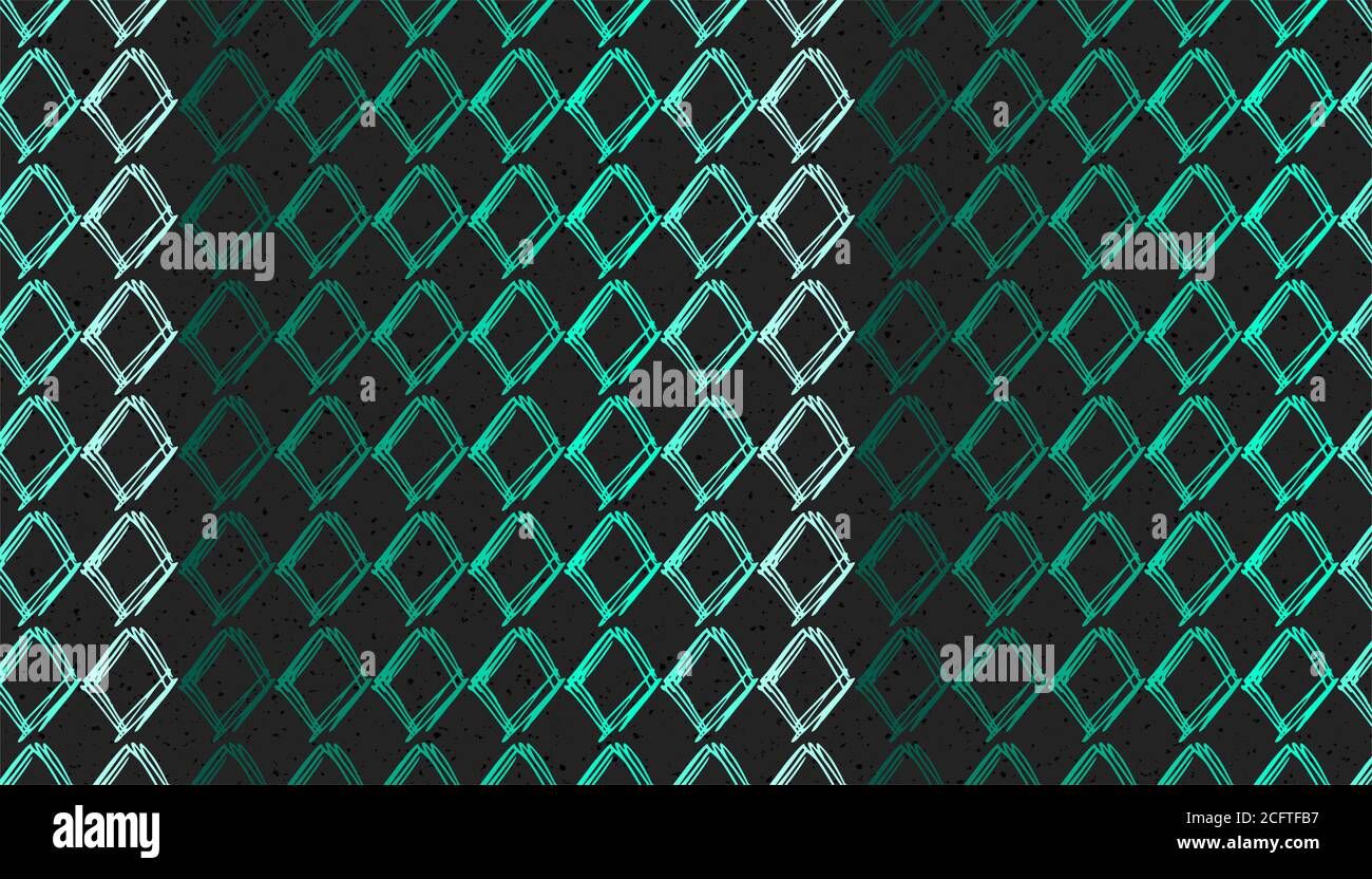 Seamless green color gradient diamond pattern with black background ...