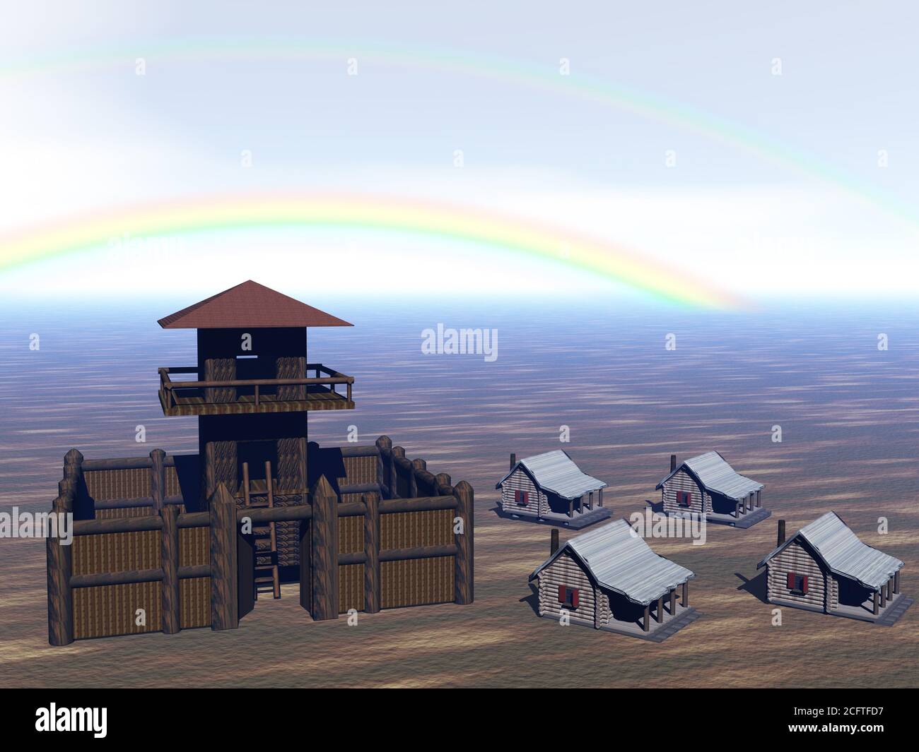 Log fort tower hi-res stock photography and images - Alamy