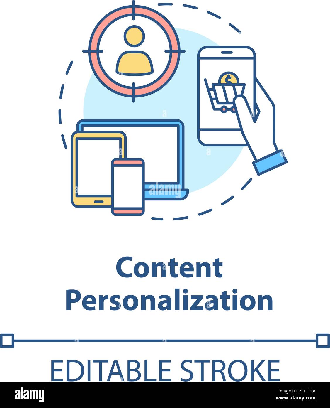 Content personalization concept icon Stock Vector Image & Art - Alamy