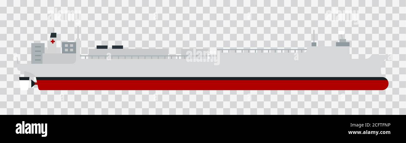 Illustration of a hospital ship vector flat icon isolated Stock Vector ...