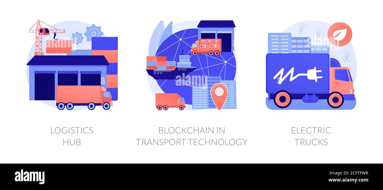 Global logistics center abstract concept vector illustrations Stock ...