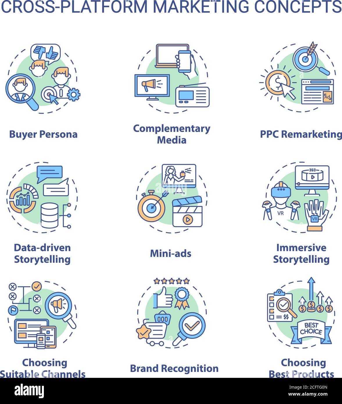 Smm media marketing collection Cut Out Stock Images & Pictures - Alamy