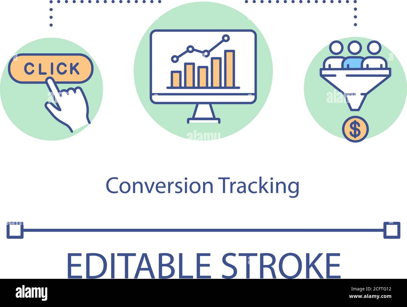 Conversion tracking concept icon Stock Vector Image & Art - Alamy