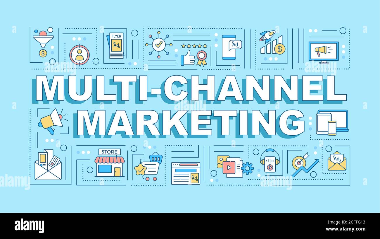 Multi-channel marketing word concepts banner Stock Vector Image & Art ...