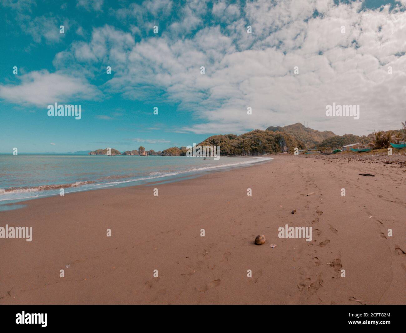 Paniman beach at Caramoan infront of our resort Stock Photo - Alamy