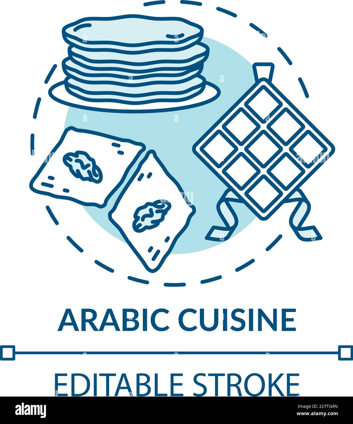 Arabic cuisine concept icon Stock Vector Image & Art - Alamy