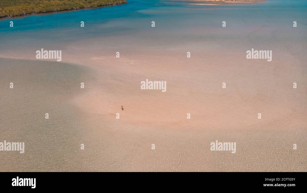 Aerial sandbar lagoon hi-res stock photography and images - Alamy