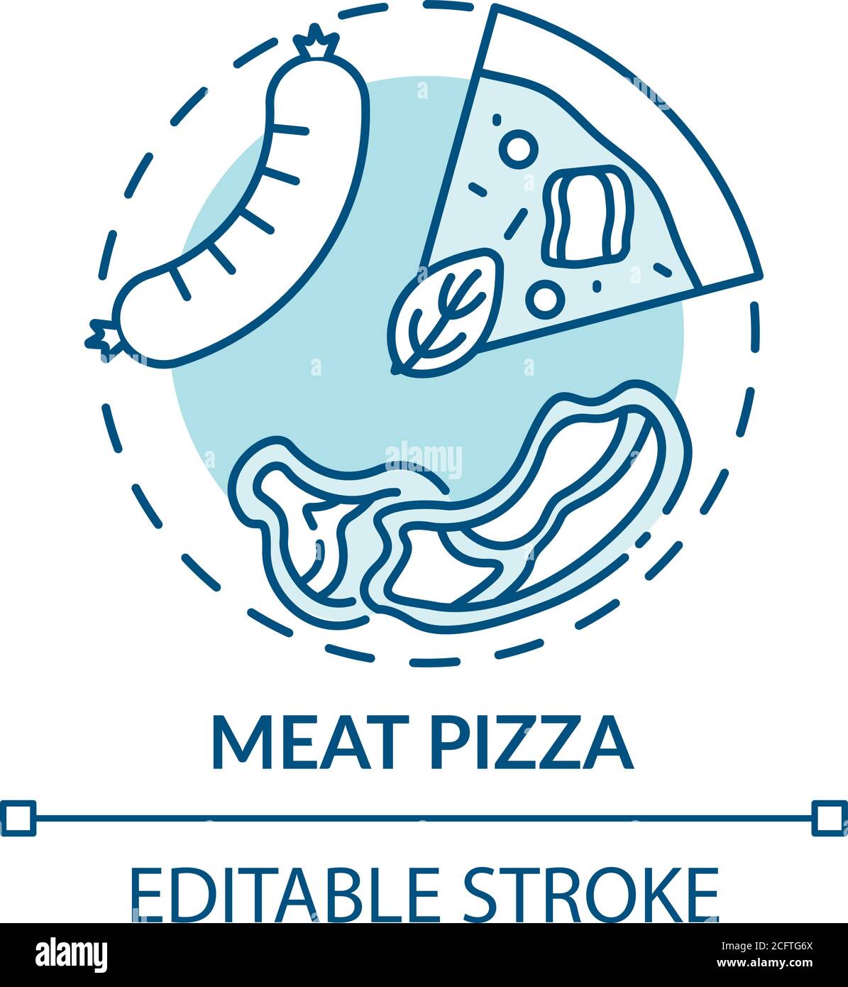 Homemade traditional pizza salami Stock Vector Images - Alamy