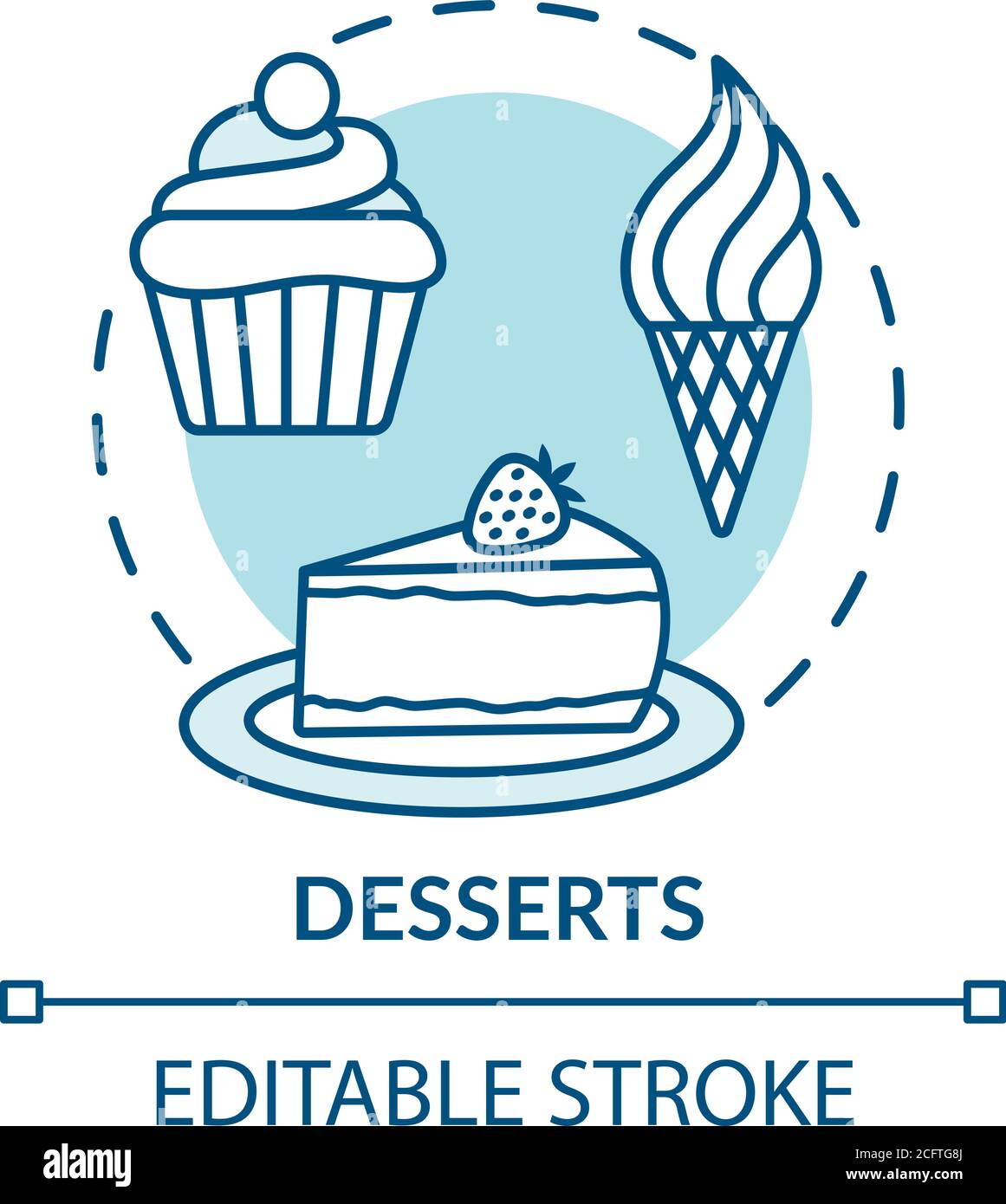 Desserts concept icon Stock Vector Image & Art - Alamy
