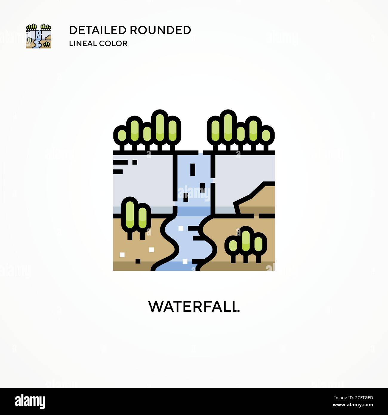 Waterfall vector icon. Modern vector illustration concepts. Easy to ...