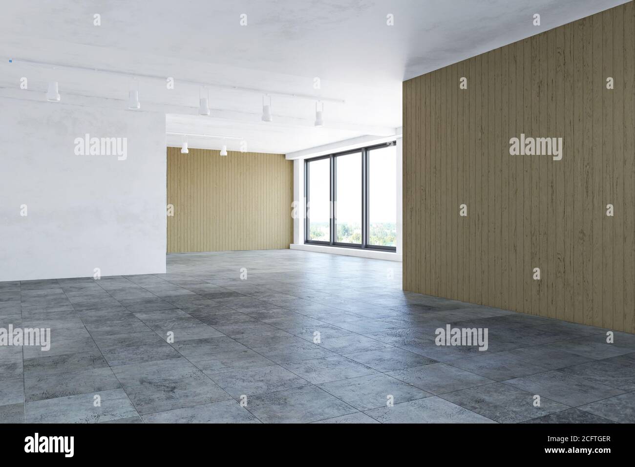 Panoramic windows empty office interior hi-res stock photography and ...