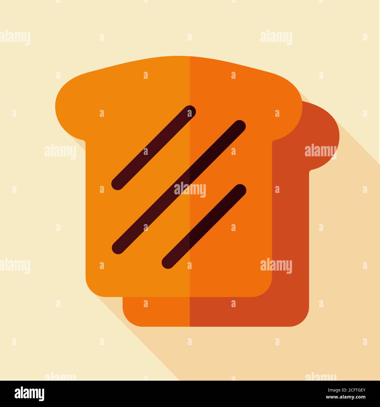 Bread, Toast vector icon. Fast food sign. Graph symbol for cooking web ...