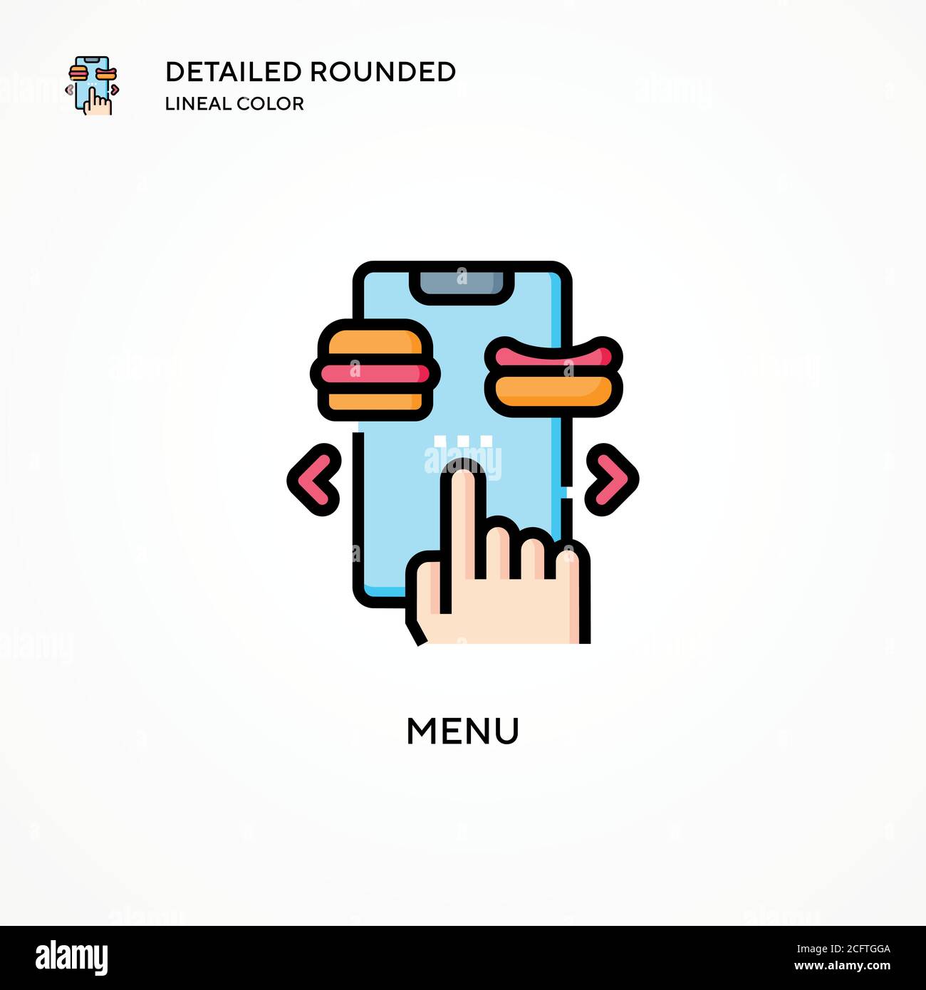 Menu vector icon. Modern vector illustration concepts. Easy to edit and ...