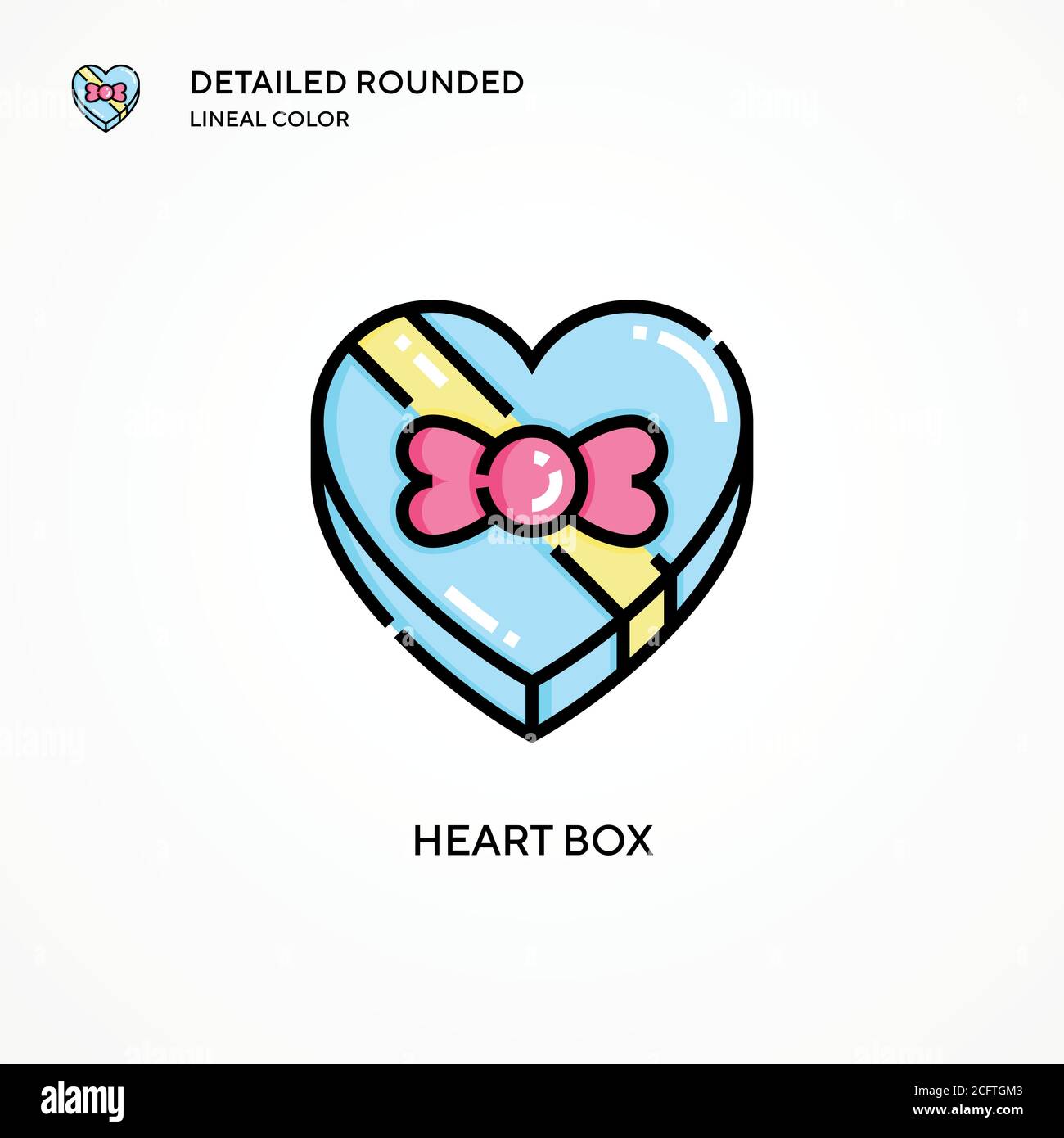 Heart box vector icon. Modern vector illustration concepts. Easy to ...