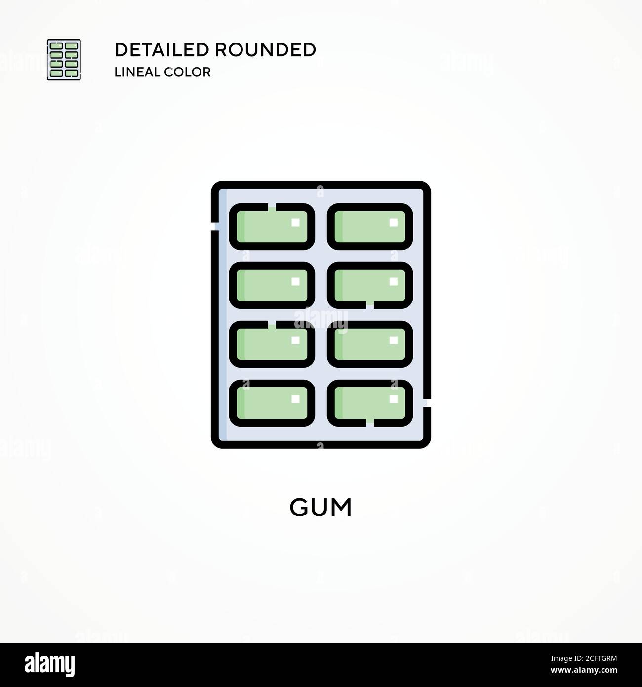 Gum vector icon. Modern vector illustration concepts. Easy to edit and ...