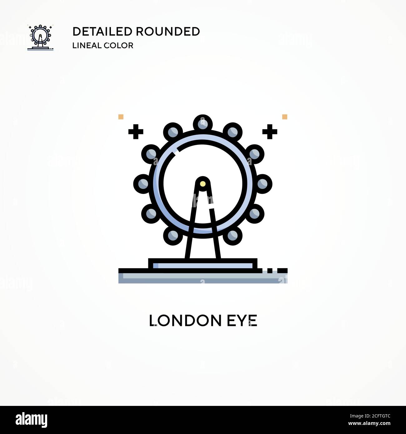 London eye vector icon. Modern vector illustration concepts. Easy to ...