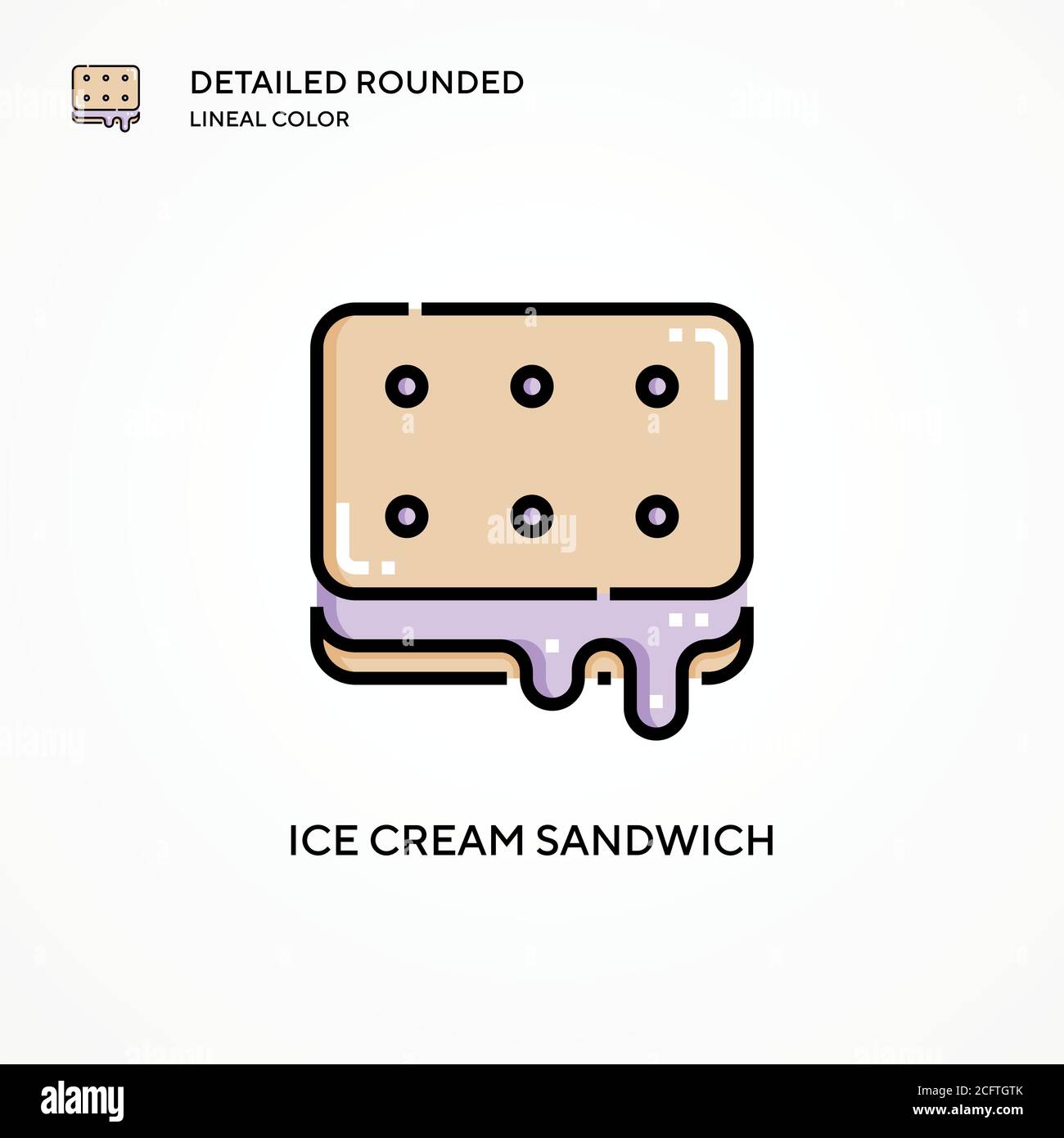 Ice cream sandwich vector icon. Modern vector illustration concepts ...