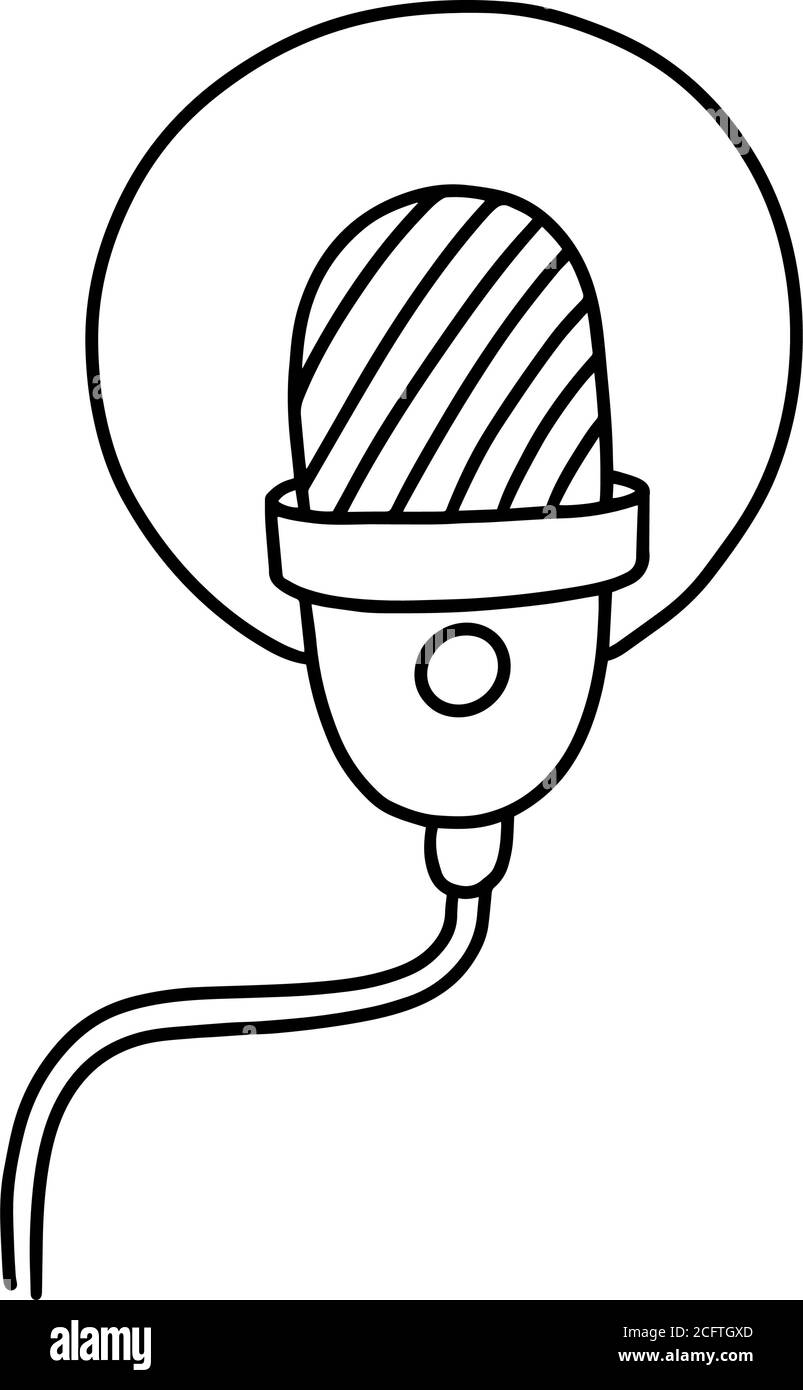 Microphone Coloring Page