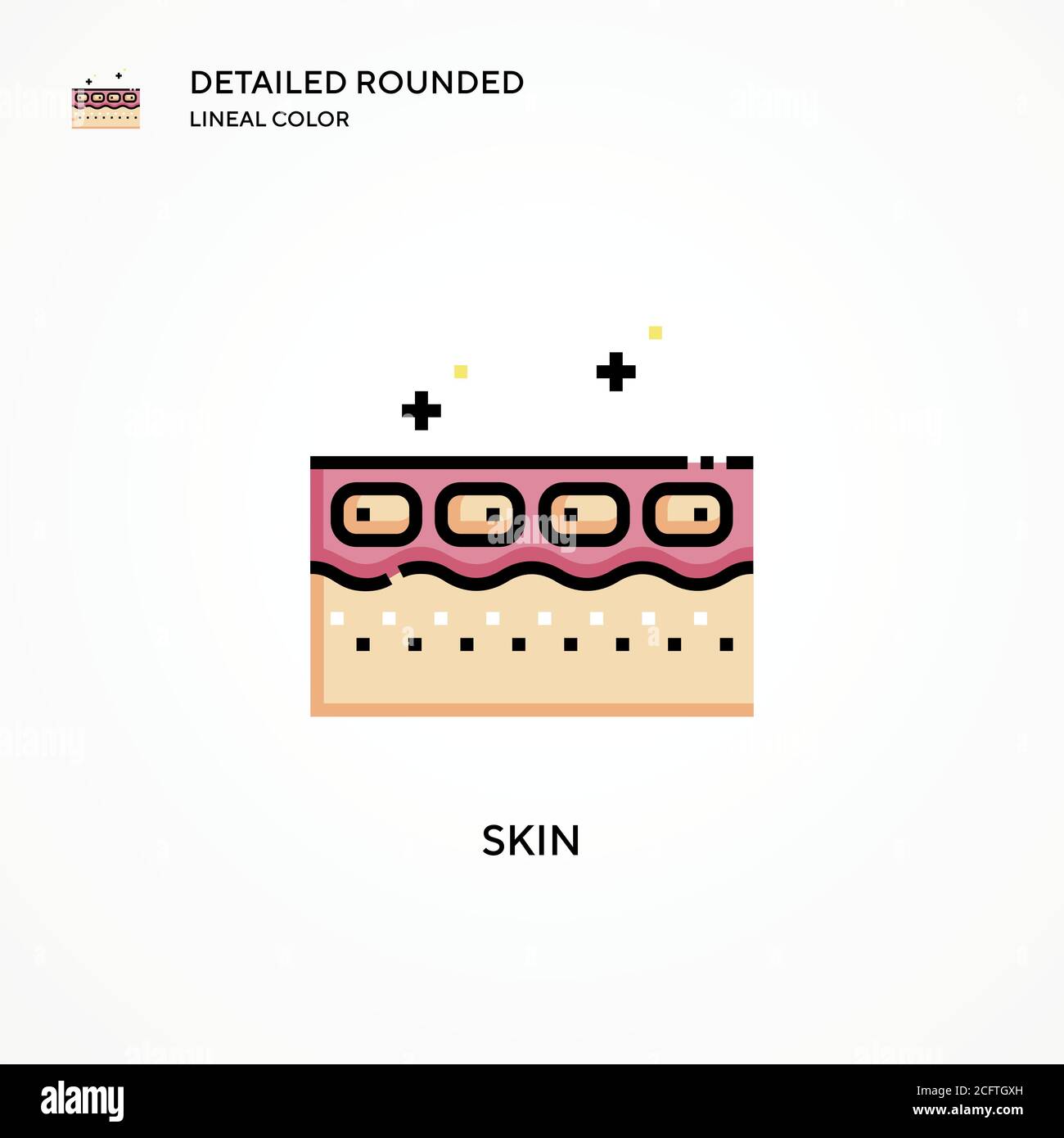 Skin vector icon. Modern vector illustration concepts. Easy to edit and ...