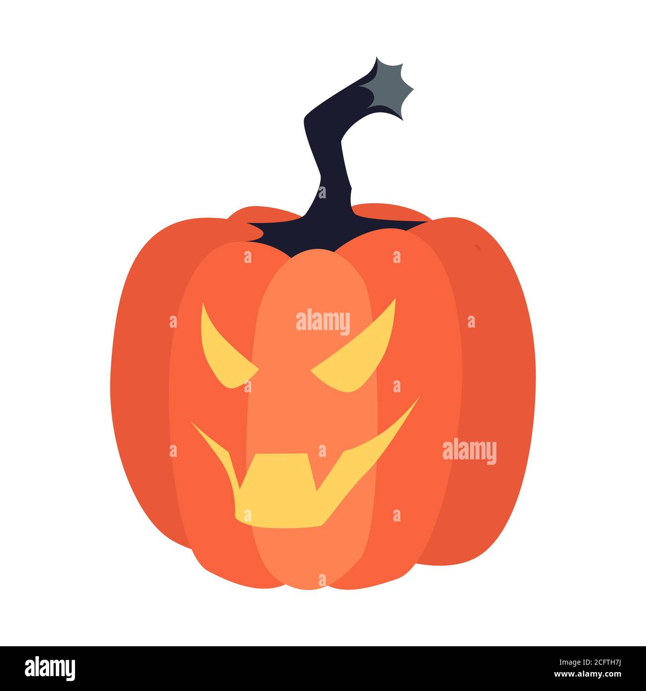 Illustration of evil pumpkin Stock Vector Image & Art - Alamy