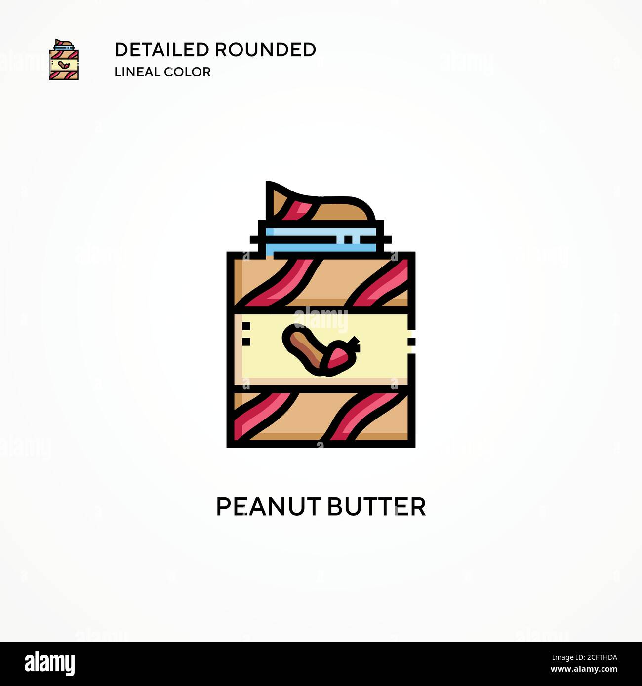 Peanut butter vector icon. Modern vector illustration concepts. Easy to ...