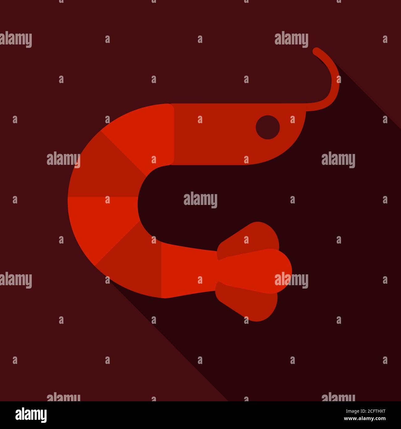 Shrimp vector seafood icon. Fast food sign. Graph symbol for cooking ...