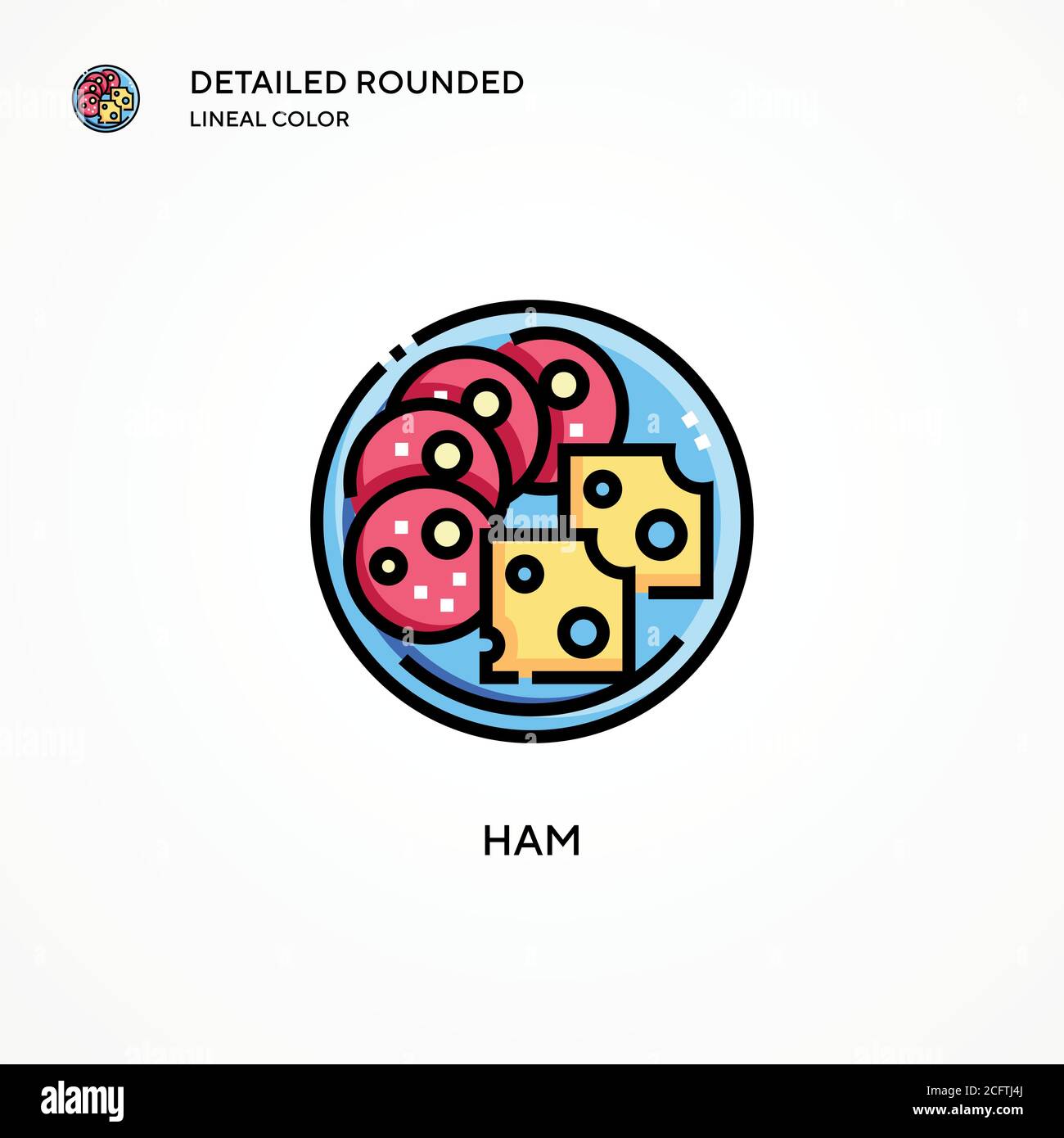 Ham vector icon. Modern vector illustration concepts. Easy to edit and ...
