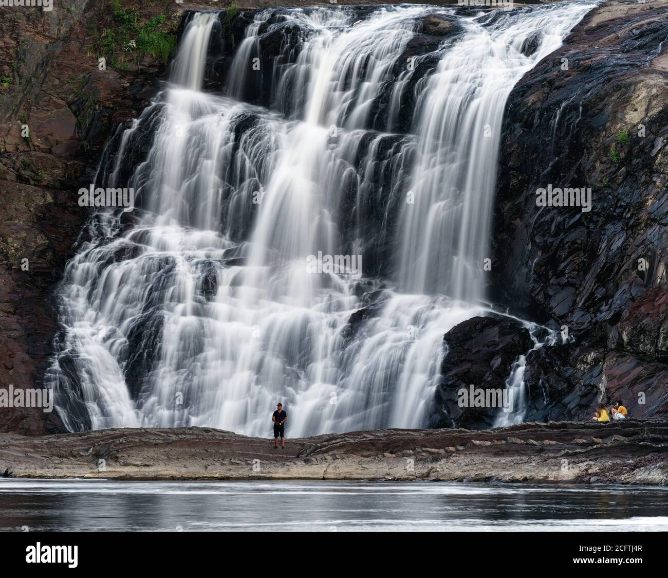 The Chute de la Chaudière waterfall at Charny, Quebec City, Canada ...