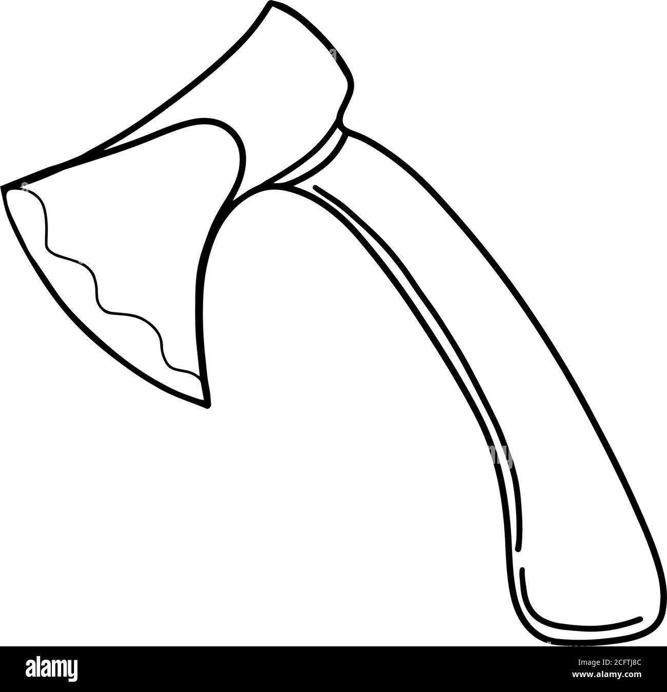 Cutting down trees with ax Stock Vector Images - Alamy