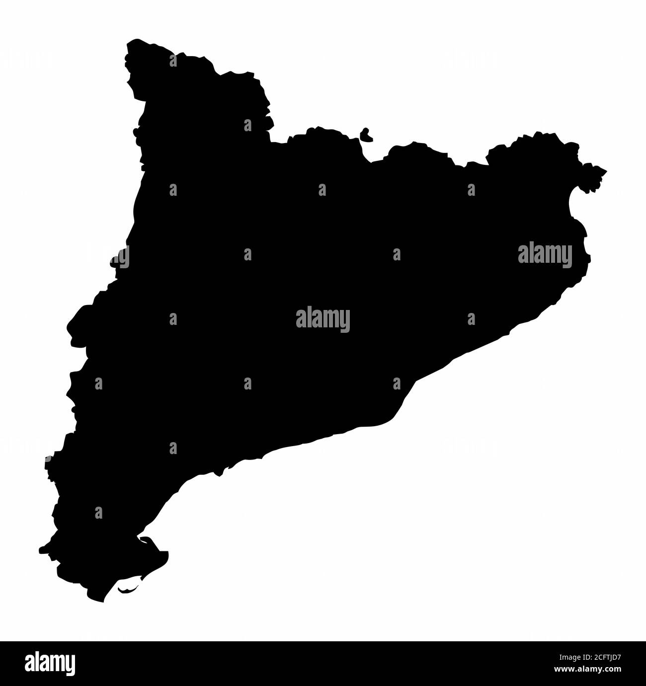 Catalonia region map Stock Vector Image & Art - Alamy