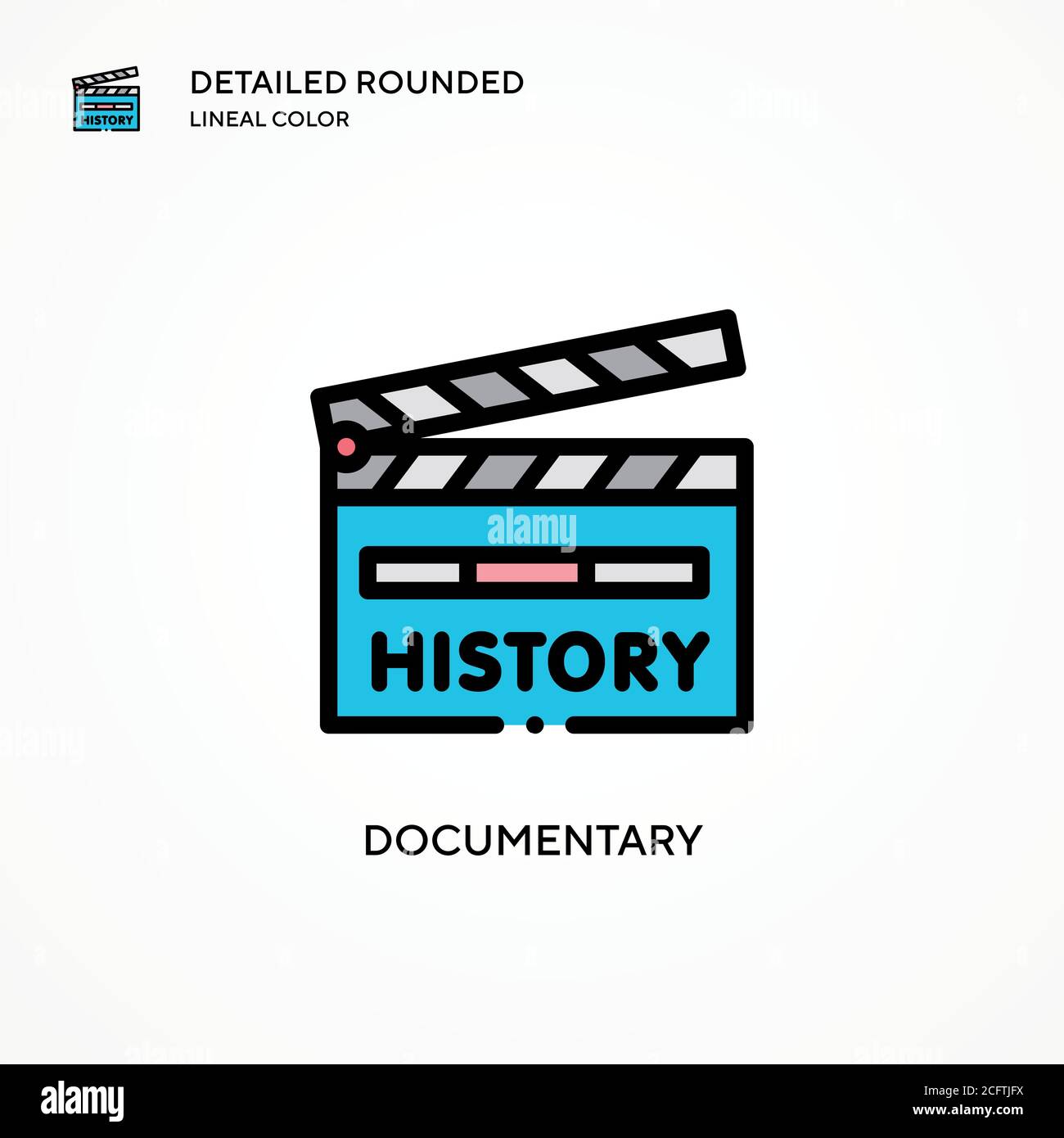 Documentary vector icon. Modern vector illustration concepts. Easy to ...