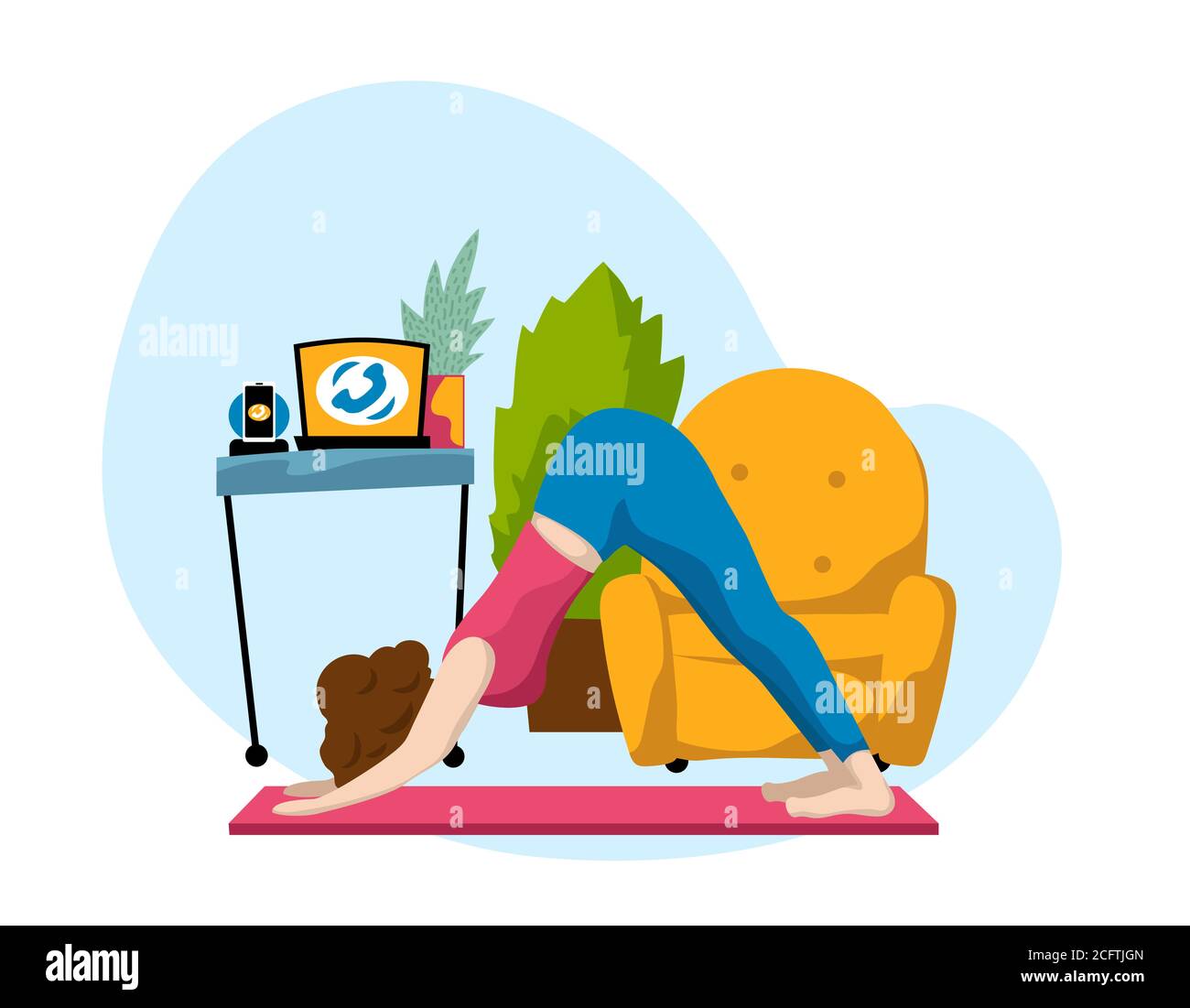 Woman posture chair Stock Vector Images - Alamy