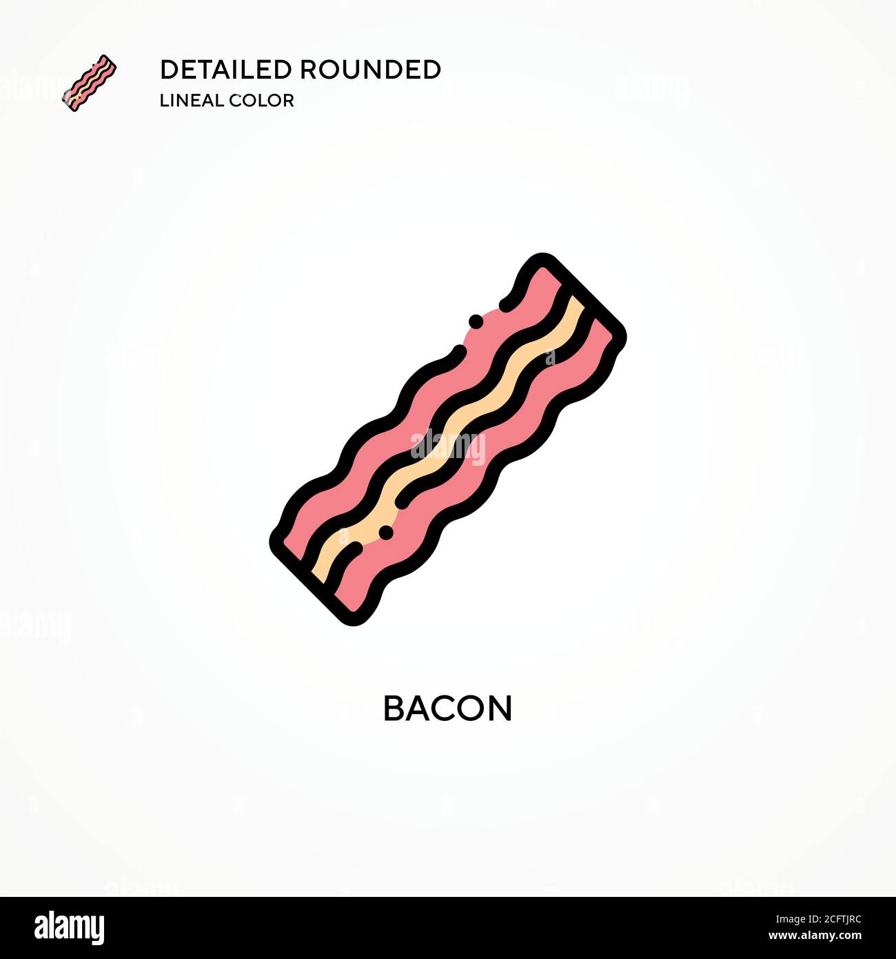 Streaky bacon cooked Stock Vector Images - Alamy