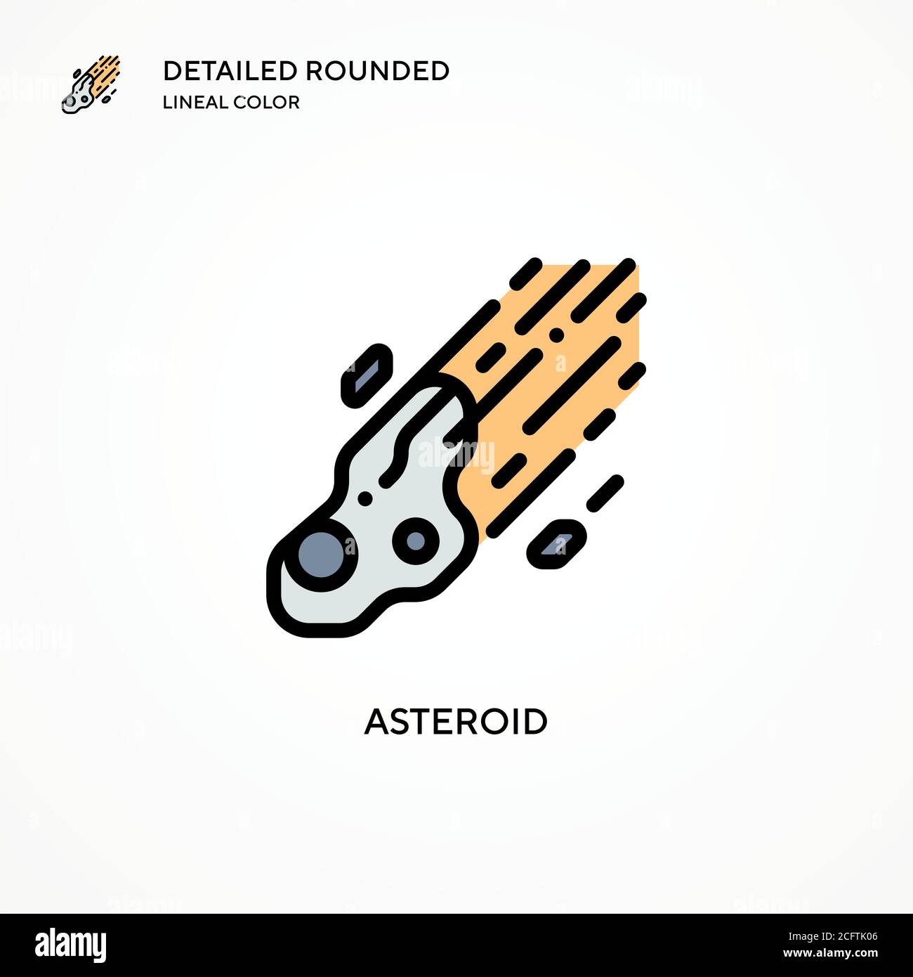 Asteroid vector icon. Modern vector illustration concepts. Easy to edit ...