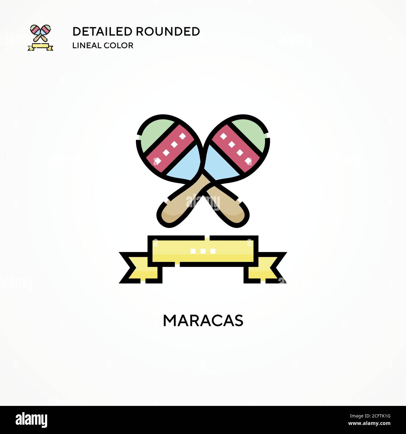 Maracas vector icon. Modern vector illustration concepts. Easy to edit ...