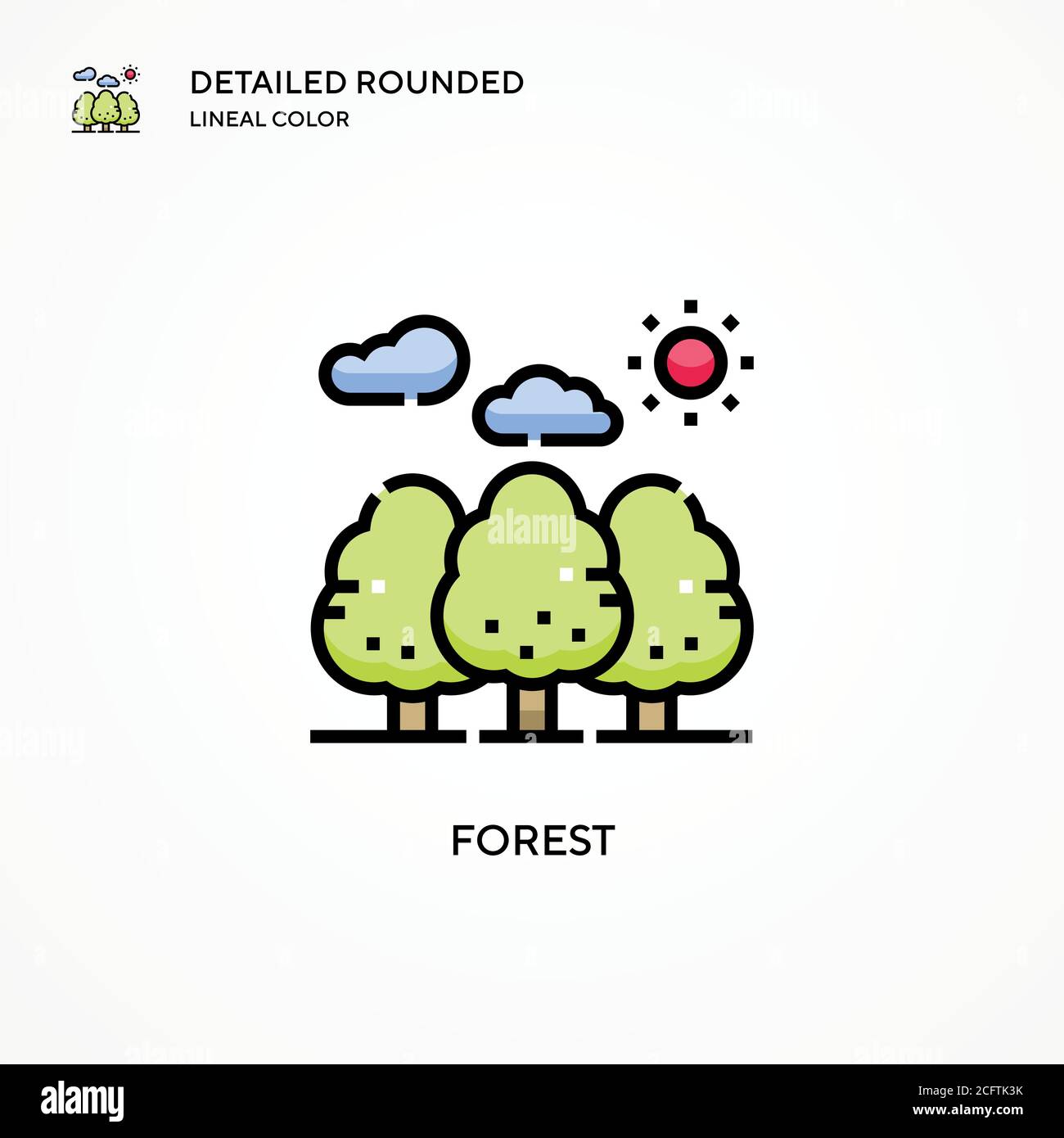 Forest vector icon. Modern vector illustration concepts. Easy to edit ...