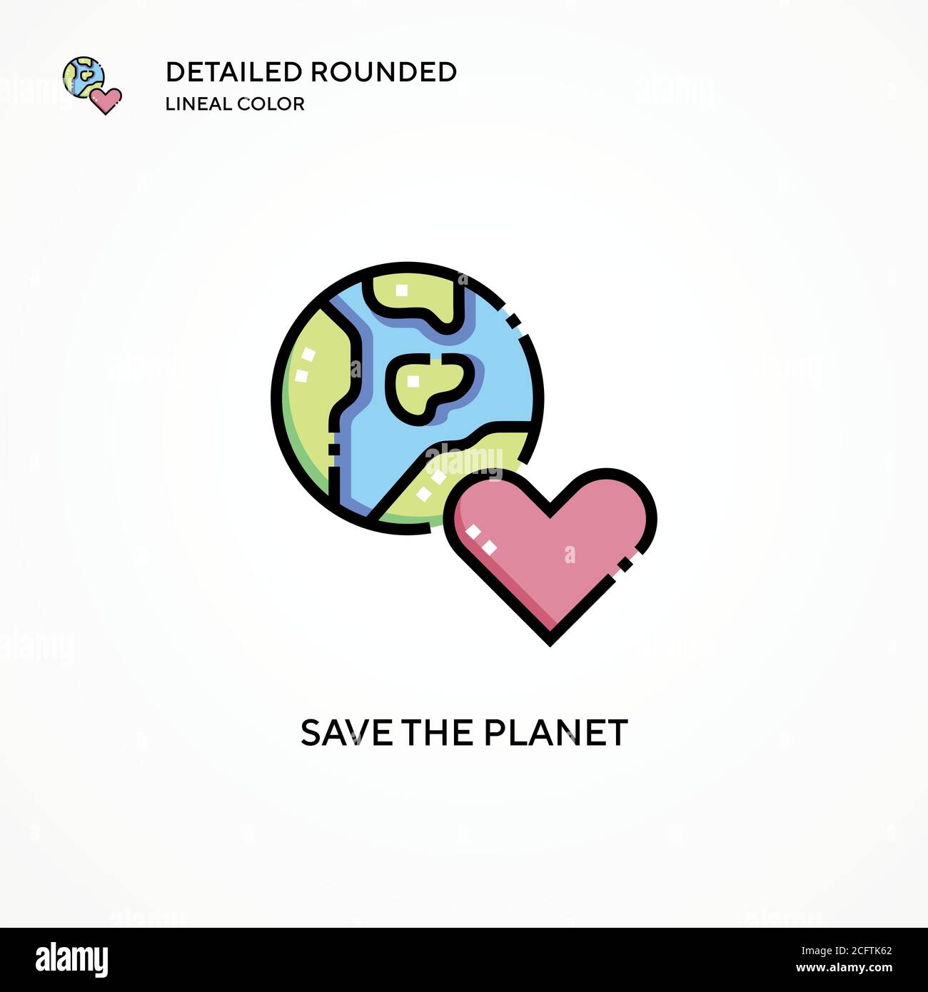 Save the planet vector icon. Modern vector illustration concepts. Easy ...