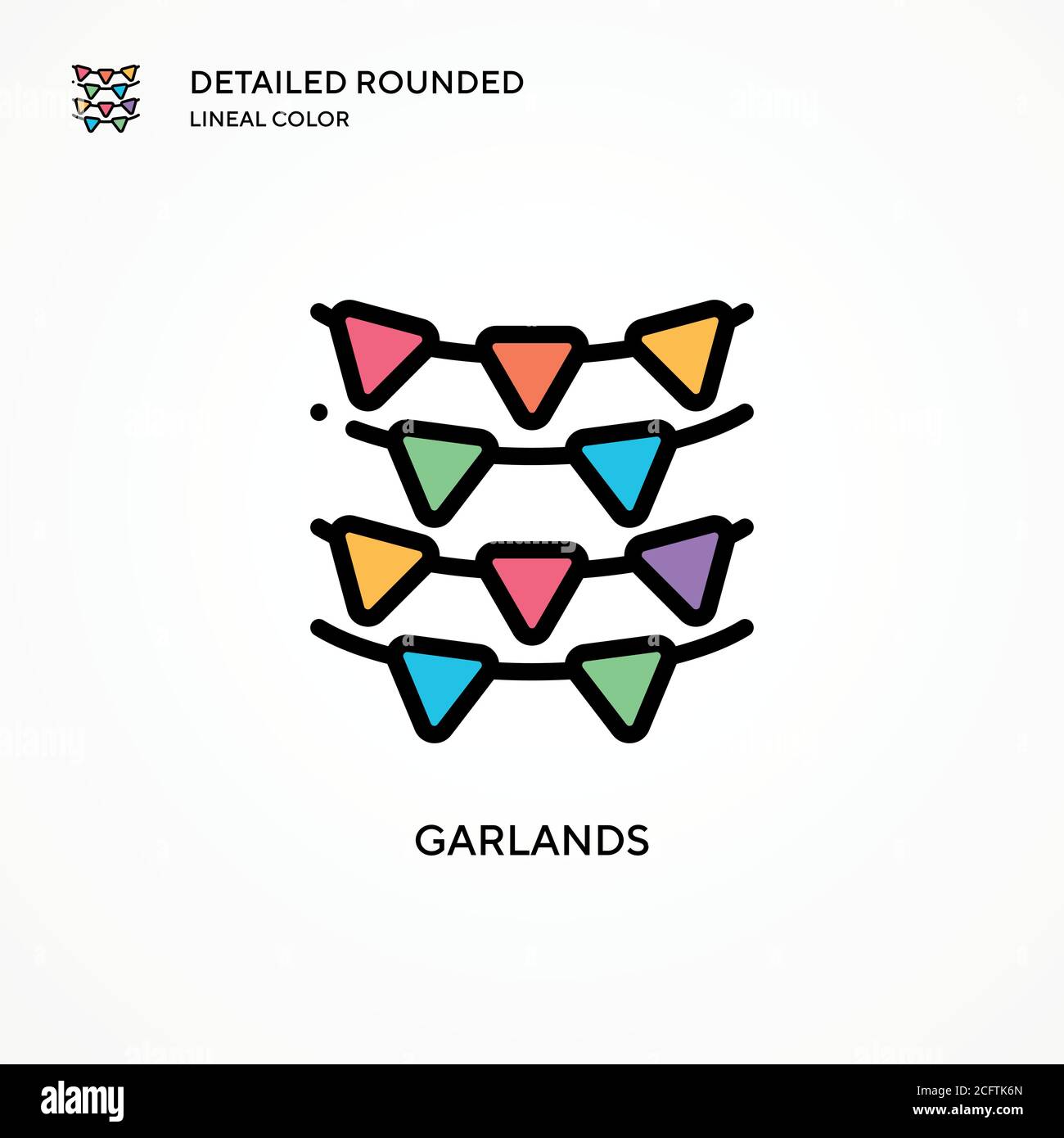 Garlands vector icon. Modern vector illustration concepts. Easy to edit ...