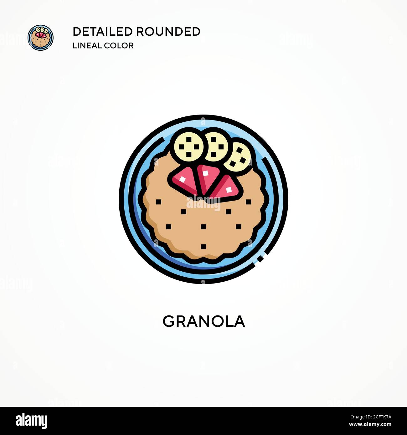 Granola vector icon. Modern vector illustration concepts. Easy to edit ...