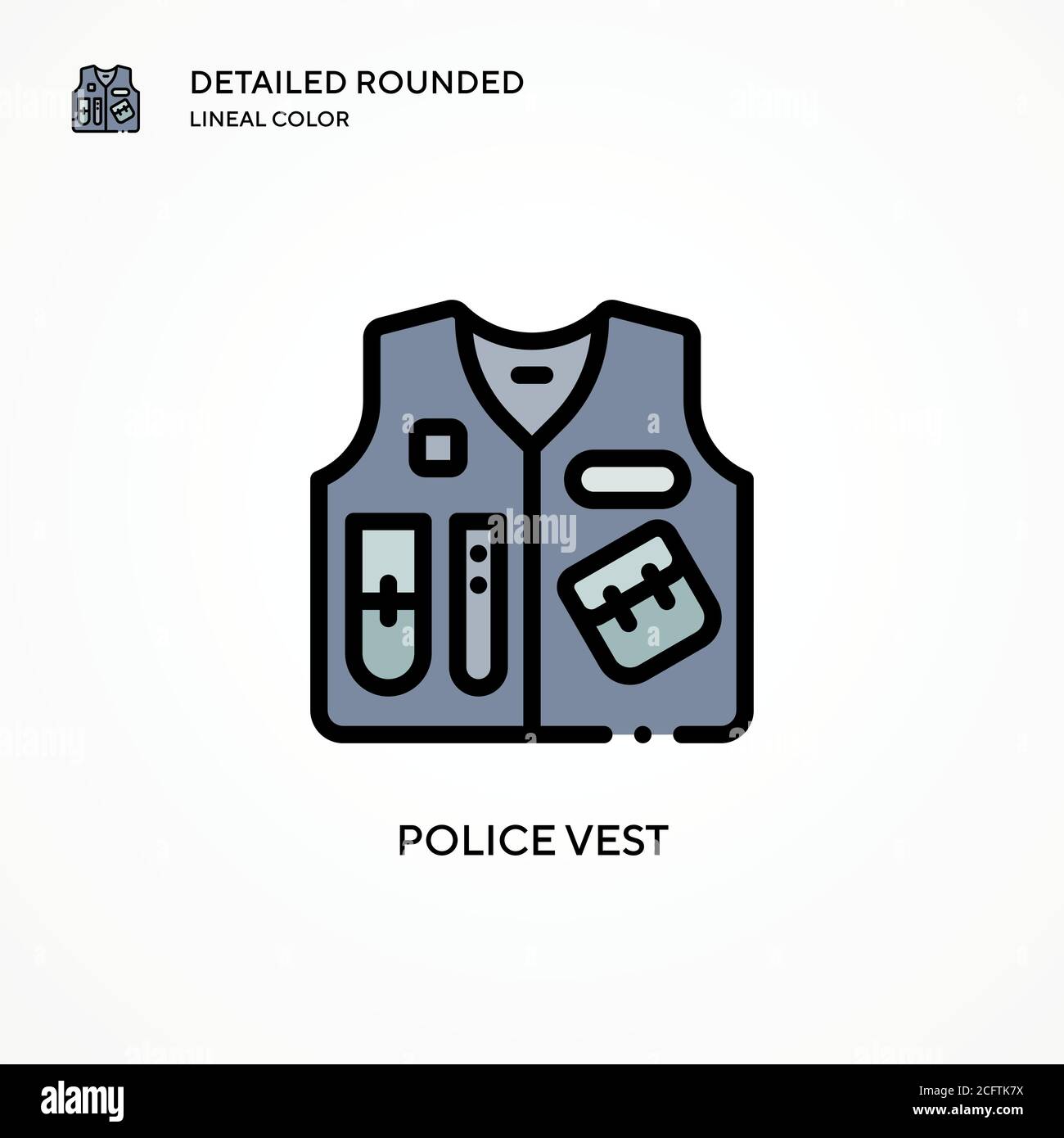 Police vest vector icon. Modern vector illustration concepts. Easy to ...