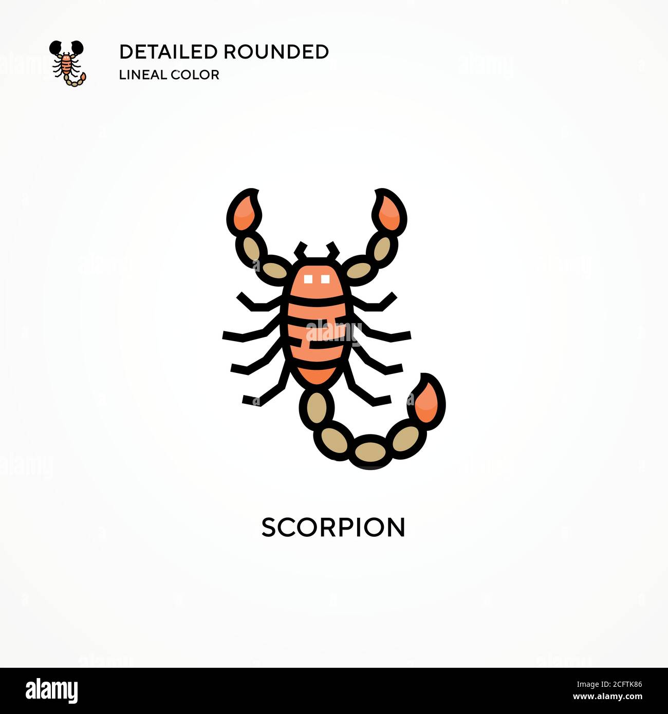Scorpion vector icon. Modern vector illustration concepts. Easy to edit ...