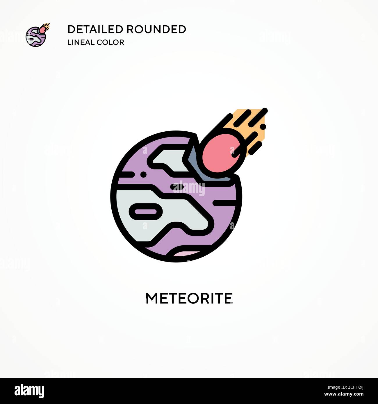 Meteorite vector icon. Modern vector illustration concepts. Easy to ...