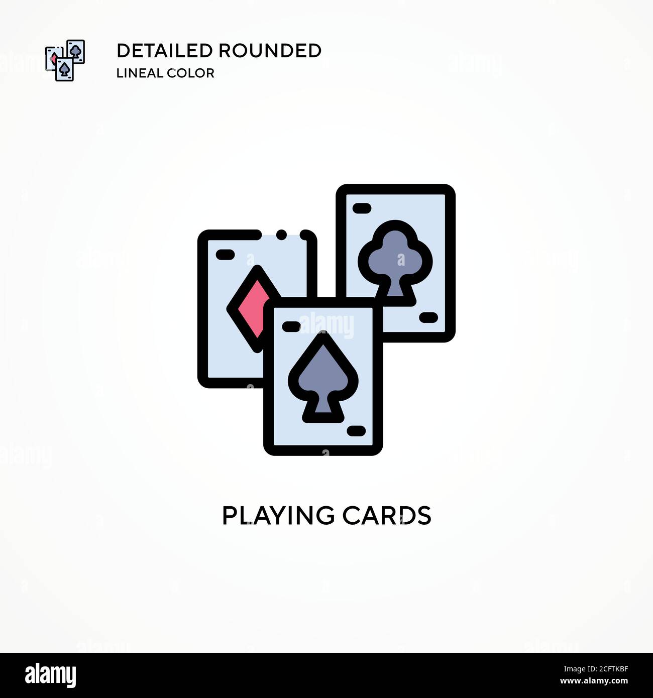 Playing cards vector icon. Modern vector illustration concepts. Easy to ...